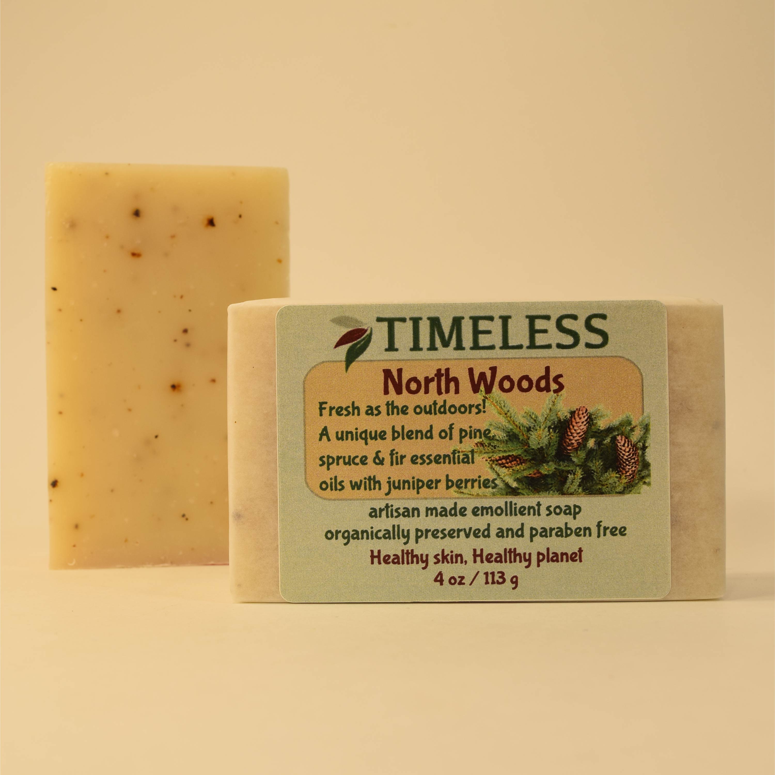 TIMELESS North Woods Emollient Bar Soap – TIMELESS Essential Oils